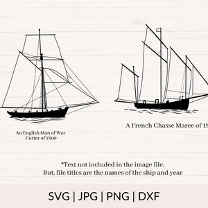 Sailing Ship Svg, Jpg, Png, Dxf Files, Nautical Cut File, Vintage Ships ...