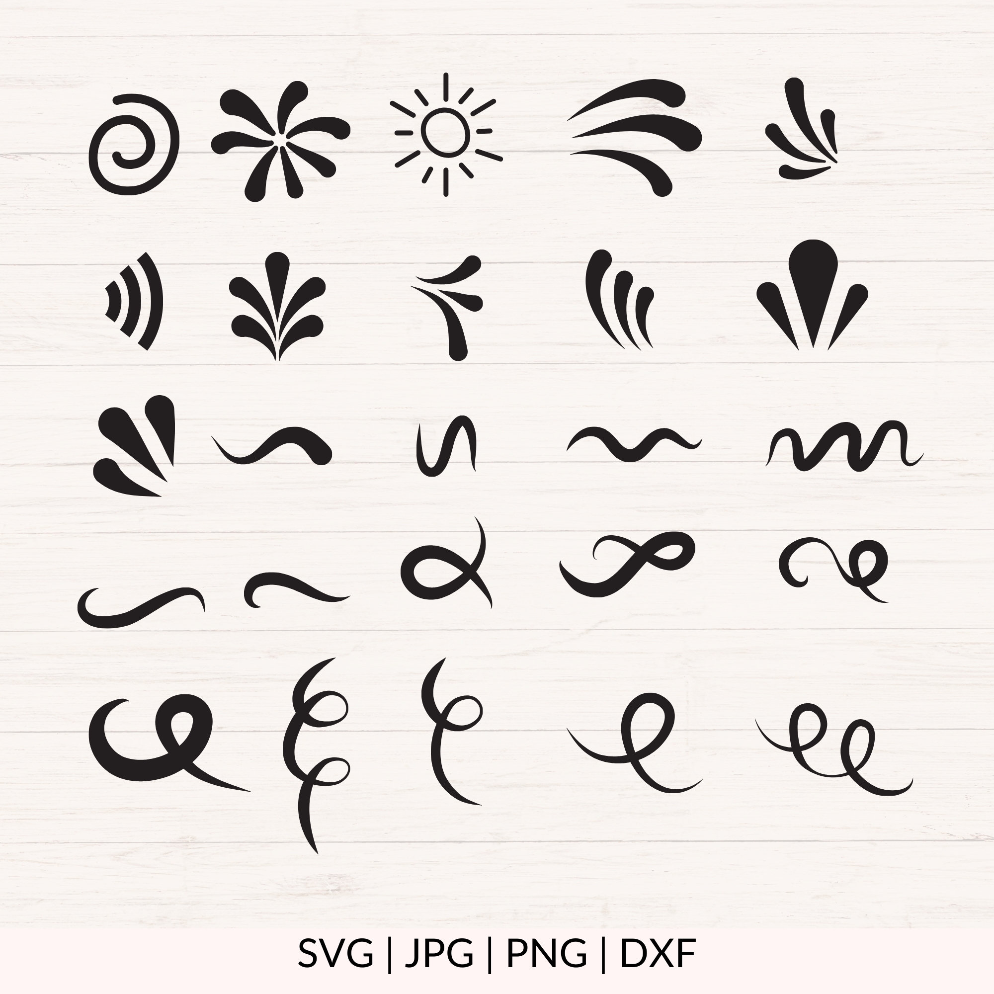 Doodle Svg Bundle, Swirls Svg, Doodles Svg, Png, Jpg, Dxf, Flourishes ...