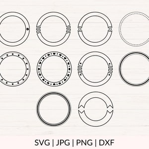 Marco circular svg jpg png dxf Borde circular Marcos - Etsy México