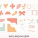Abstract Shapes Bundle Svg, Jpg, Png, Shapes Clipart Bundle, Hand Drawn ...