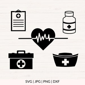Nurse Svg, Png, Jpg, Doctor Svg, Nurse Icons, Doctors Icons Bundle ...