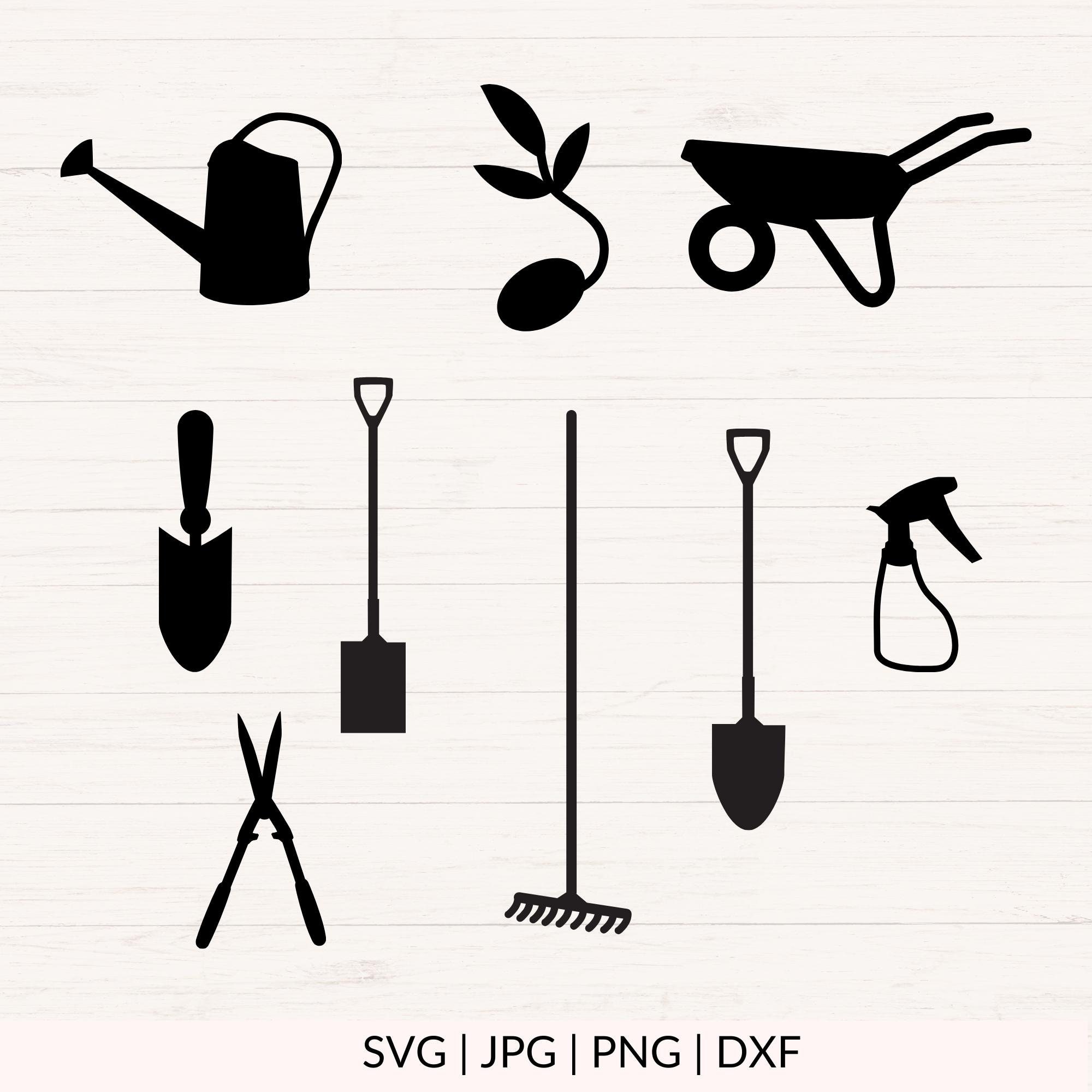 Gardening Tools Svg Bundle, Garden Tools Clipart Bundle, Gardener ...