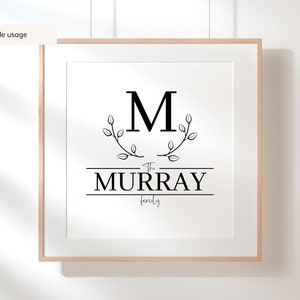Family Name Monogram Frames Bundle, Family Name Border Svg, Jpg, Png ...