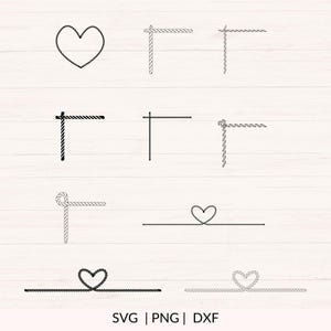 Rope Svg Bundle, Ropes Svg, Png, Dxf, Rope Clipart for Borders and ...