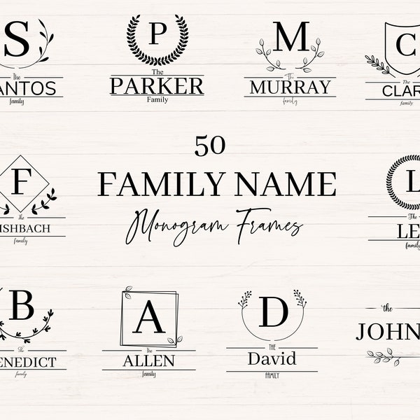 Last Name Svg - Etsy
