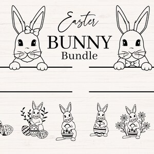 Easter Bunny Svg, Easter Clipart, Bunny Svg Bundle, Rabbit Svg, Bunny ...