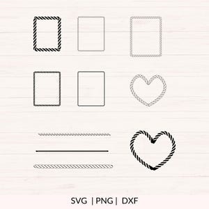 Rope Svg Bundle, Ropes Svg, Png, Dxf, Rope Clipart for Borders and ...