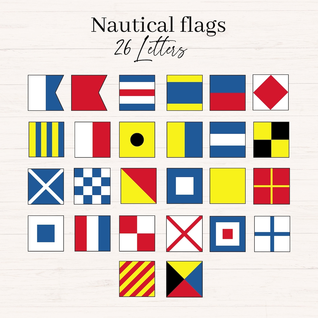 Nautical Flags Svg, Png, Jpg, Dxf, Nautical Flag Bundle, International ...