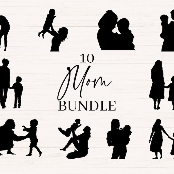 Mother and Child Svg - Etsy