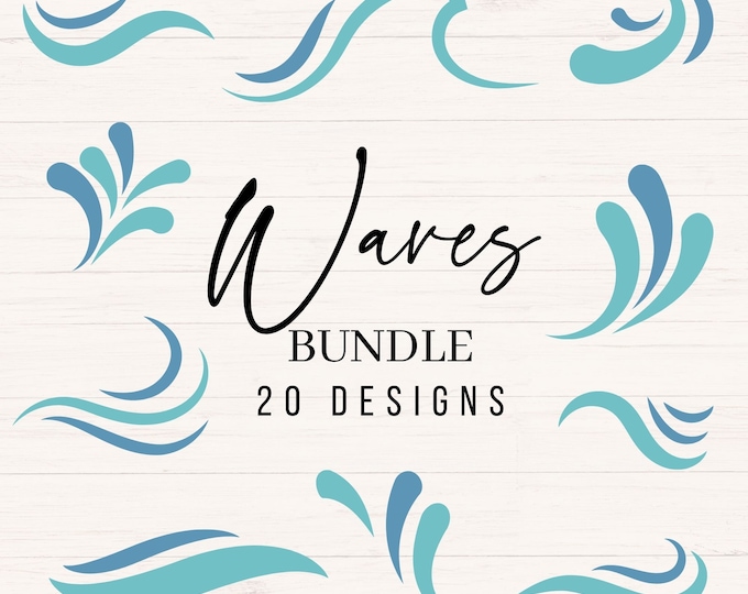 Wave Icons - SVG, PNG, JPG - Digital Cut File, Commercial Use, Instant ...