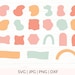 Abstract Shapes Bundle Svg, Jpg, Png, Shapes Clipart Bundle, Hand Drawn ...
