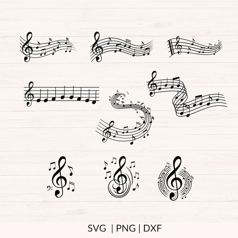 Music Svg Bundle, Music Notes Svg , Sheet Music Clipart, Music Lover ...