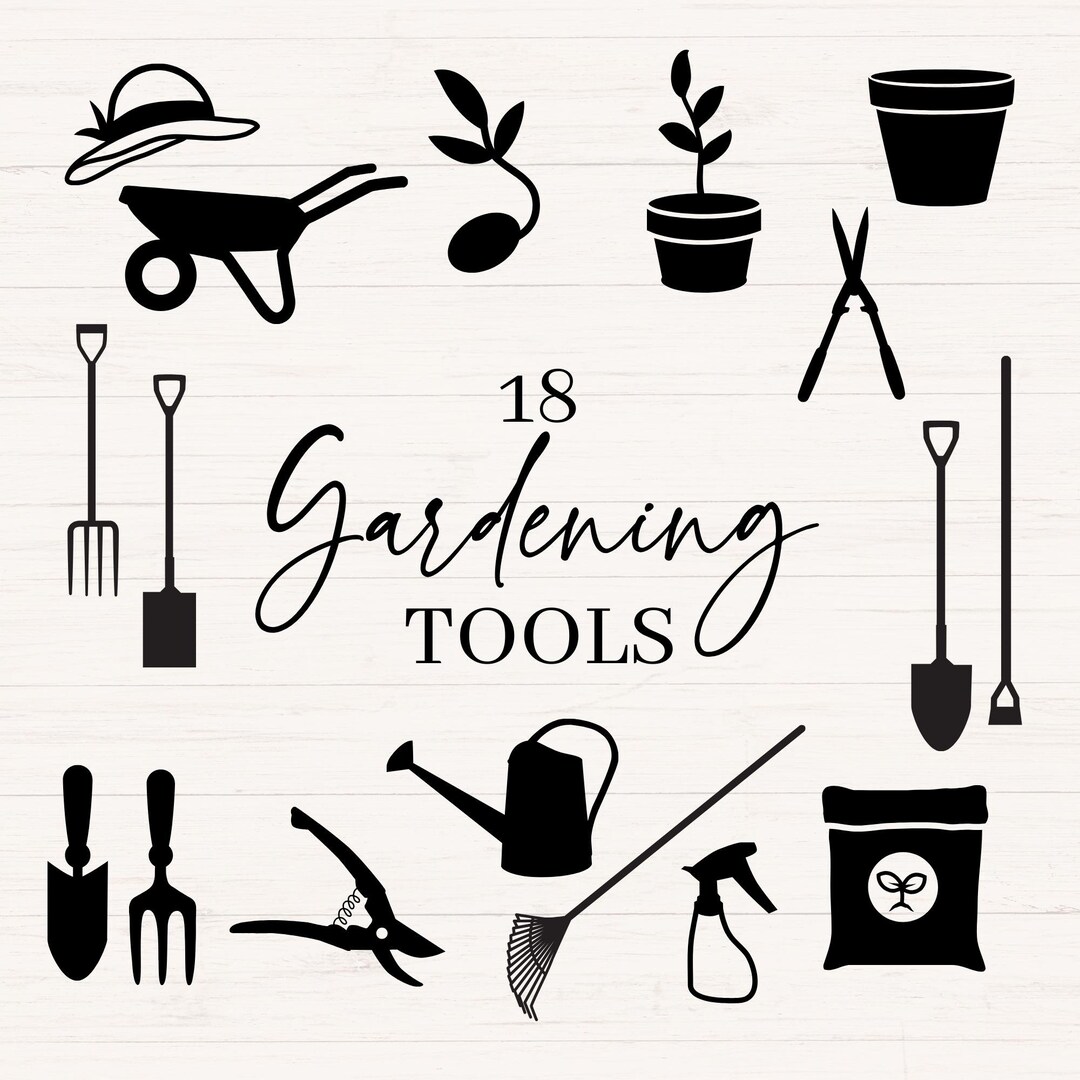 Gardening Tools Svg Bundle, Garden Tools Clipart Bundle, Gardener ...