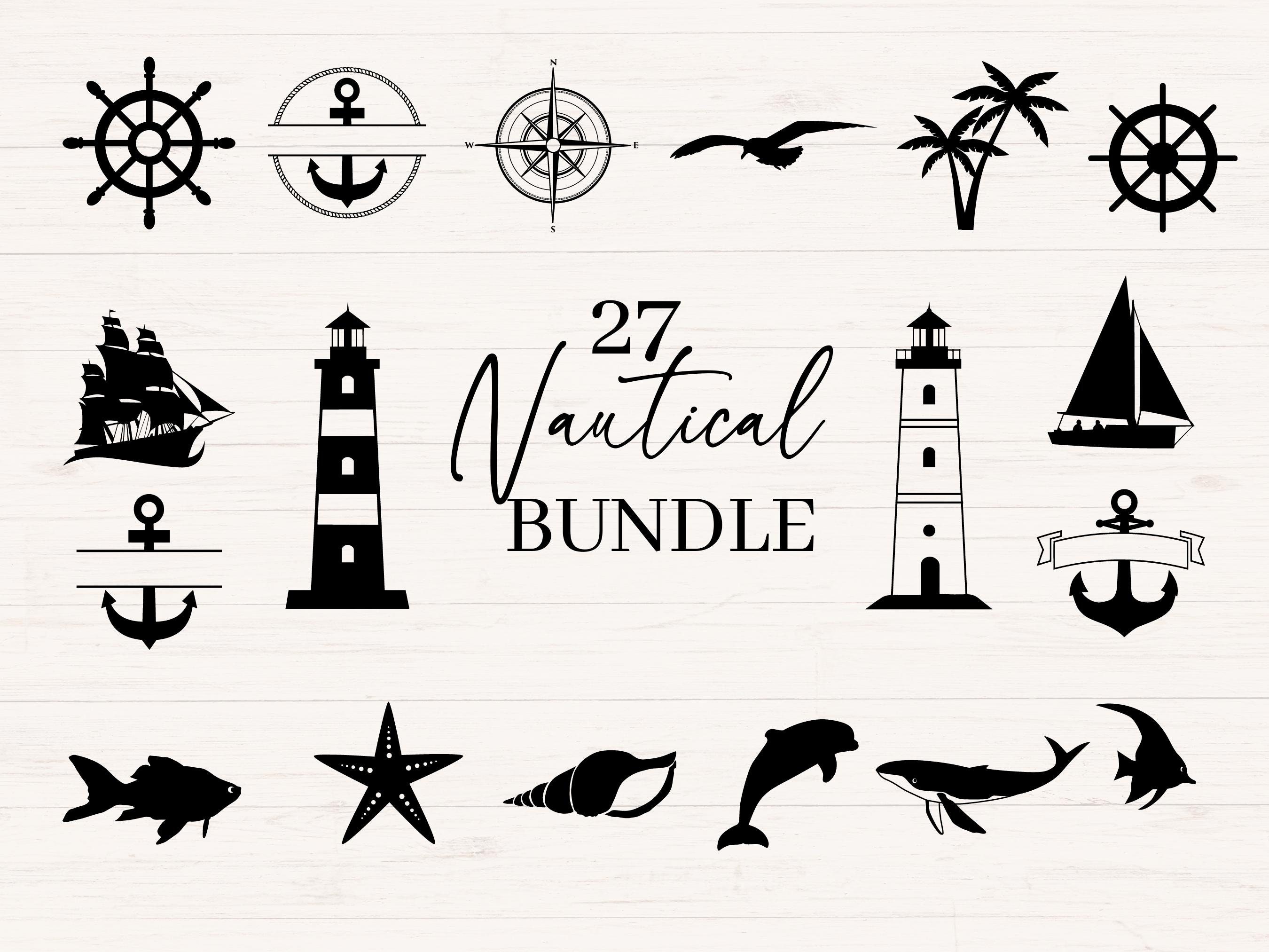Nautical Bundle Svg Jpg Png Maritime Svg Anchor - Etsy UK