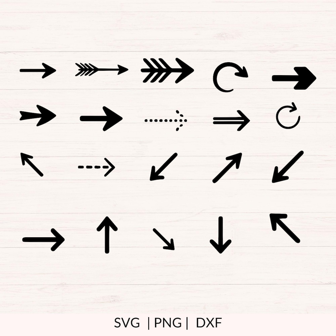 Arrows SVG Bundle, Png, Dxf, Arrow Clipart, Hand Drawn Arrow SVG ...