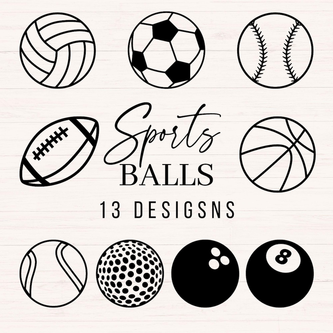 Sports Balls Svg Bundle, Basketball Svg, Baseball Svg, Golf Svg, Tennis ...