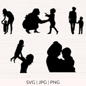 Mom Bundle Svg, Jpg, Png, Mom Silhouette Svg, Mother Svg, Mother and ...
