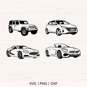 Car Svg Bundle, Cars Clipart Bundle, Cars Svg, Png, Jpg, Dxf, Car ...