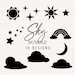 Sky Bundle Svg, Png, Dxf, Clouds Svg, Sun Svg, Stars Svg, Rainbow Svg ...