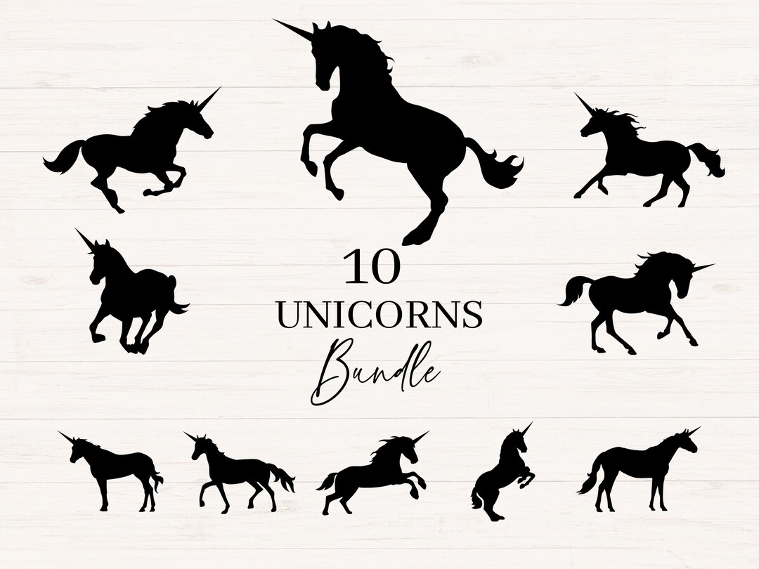 Unicorn Svg, Jpg, Png Cut File, Unicorn Clipart Bundle, Unicorn ...