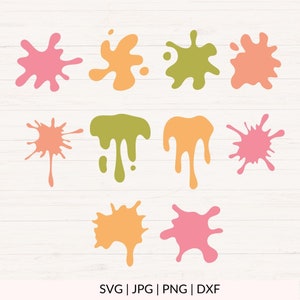 Paint Splatter Bundle Svg, Jpg, Png, Paint Splats Clipart Bundle, Paint ...