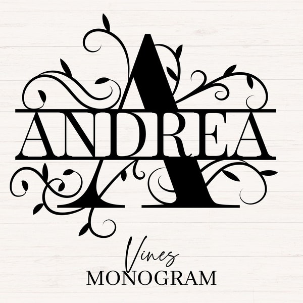 Swirl Monogram - Etsy