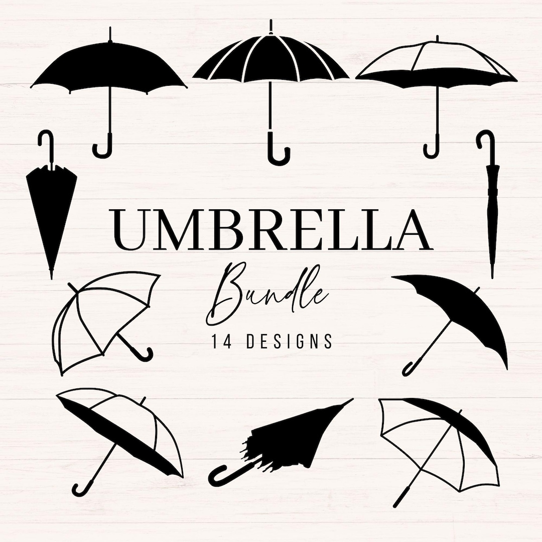 Umbrella Svg Bundle, Umbrella Svg, Png, Dxf, Umbrellas Clipart ...