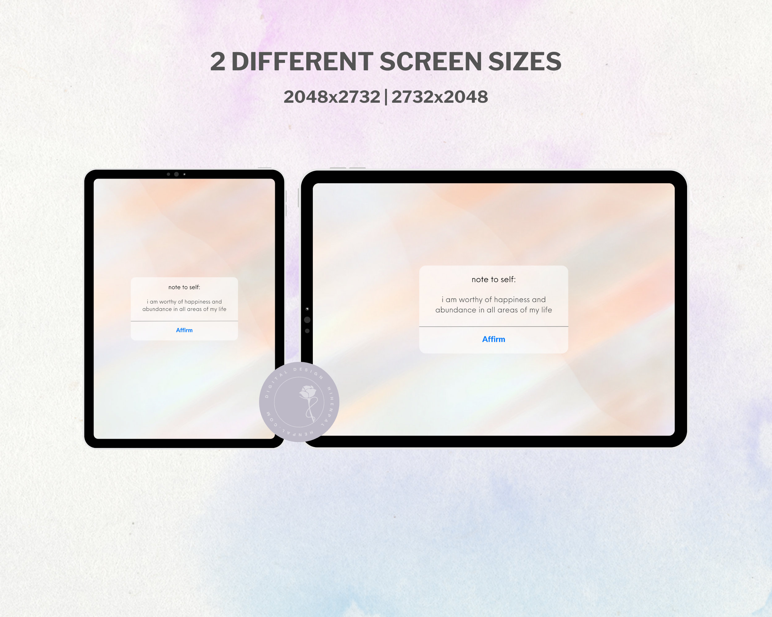 Affirmation Wallpaper for iPad Tablet Positive Affirmation Pastel ...