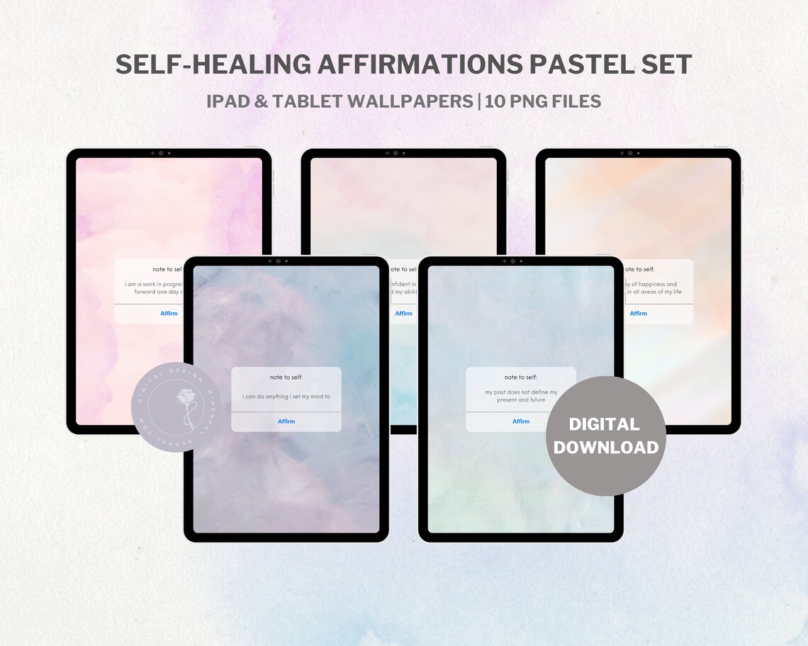 Affirmation Wallpaper for iPad Tablet Positive Affirmation Pastel ...