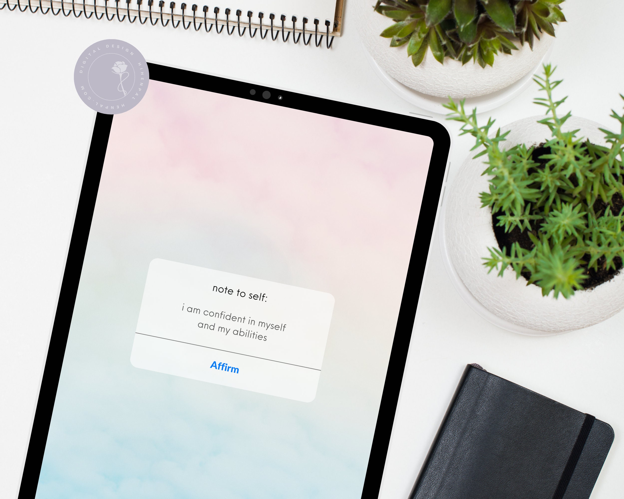 Affirmation Wallpaper for iPad Tablet Positive Affirmation Pastel ...