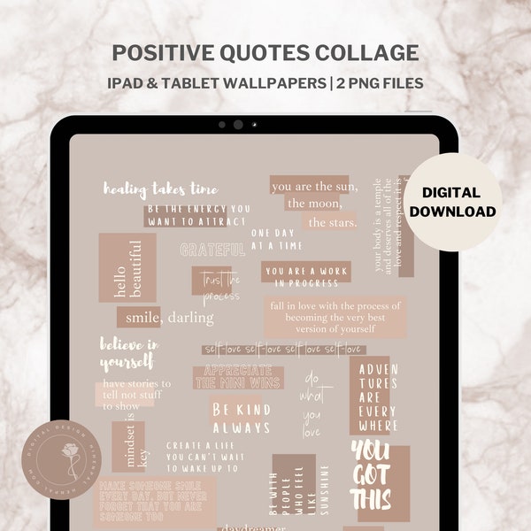 Motivational Collage Wallpaper - Etsy
