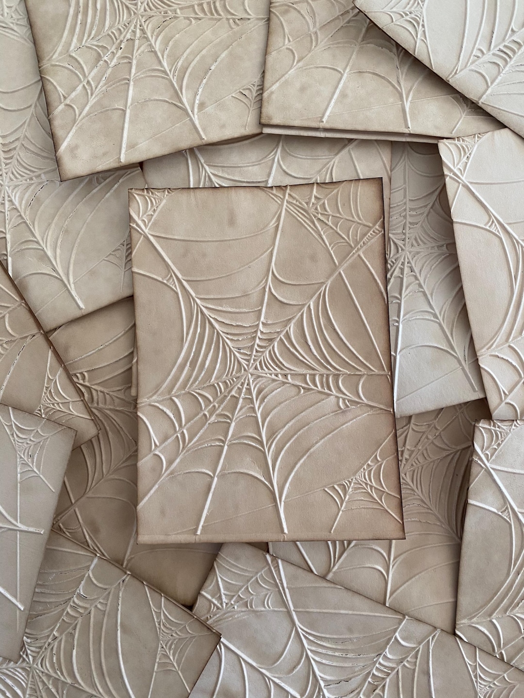 Spider Web, Embossed Coffee Stained Paper, Distressed Ink, Scrapbooking ...