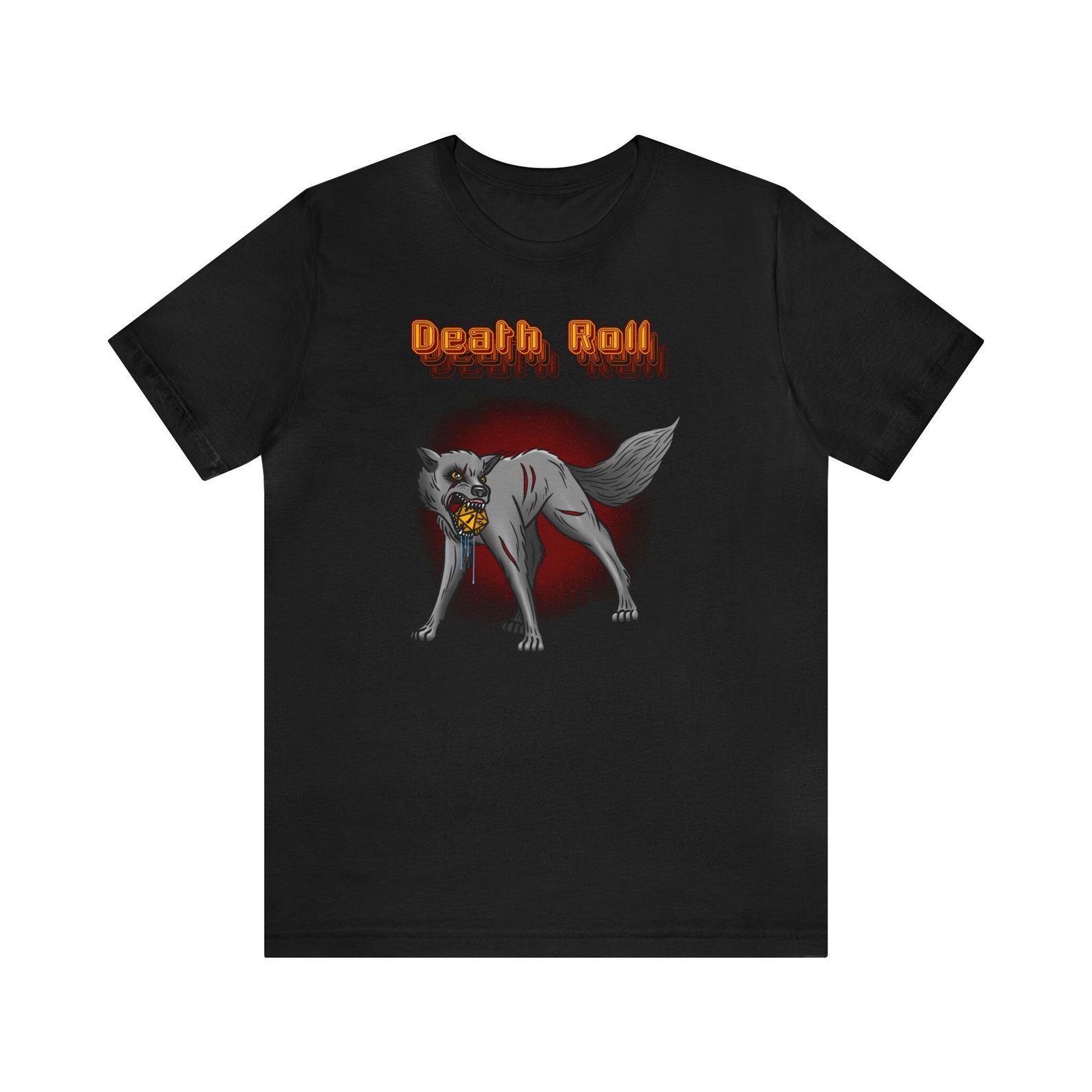 Death Roll Wolf DND Unisex Short Sleeve Tee Critical Hit Crit - Etsy