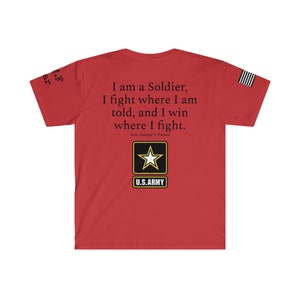 US Army Gen Patton Quote, Unisex Softstyle T-shirt, Gift for Her, Gift ...