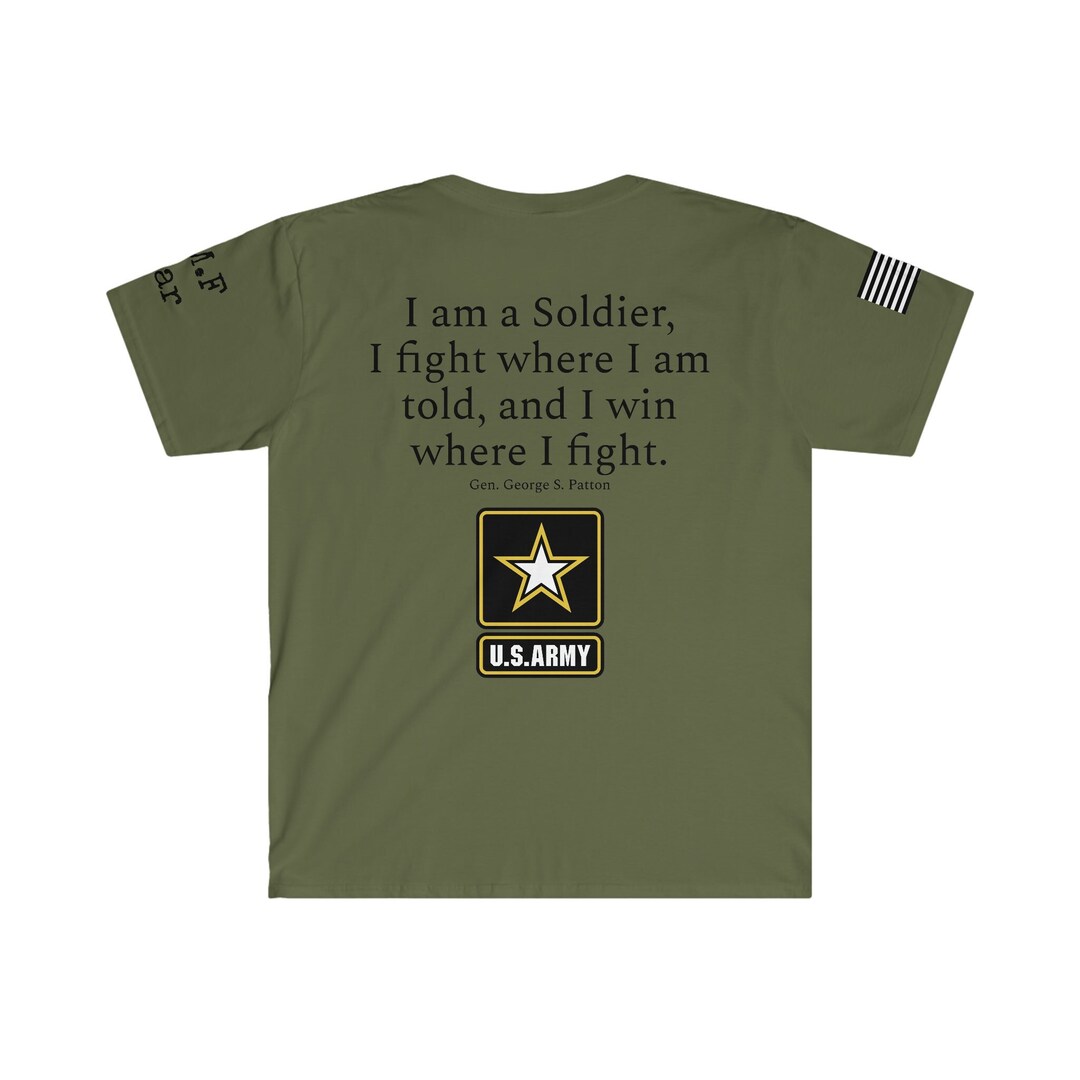 US Army Gen Patton Quote, Unisex Softstyle T-shirt, Gift for Her, Gift ...
