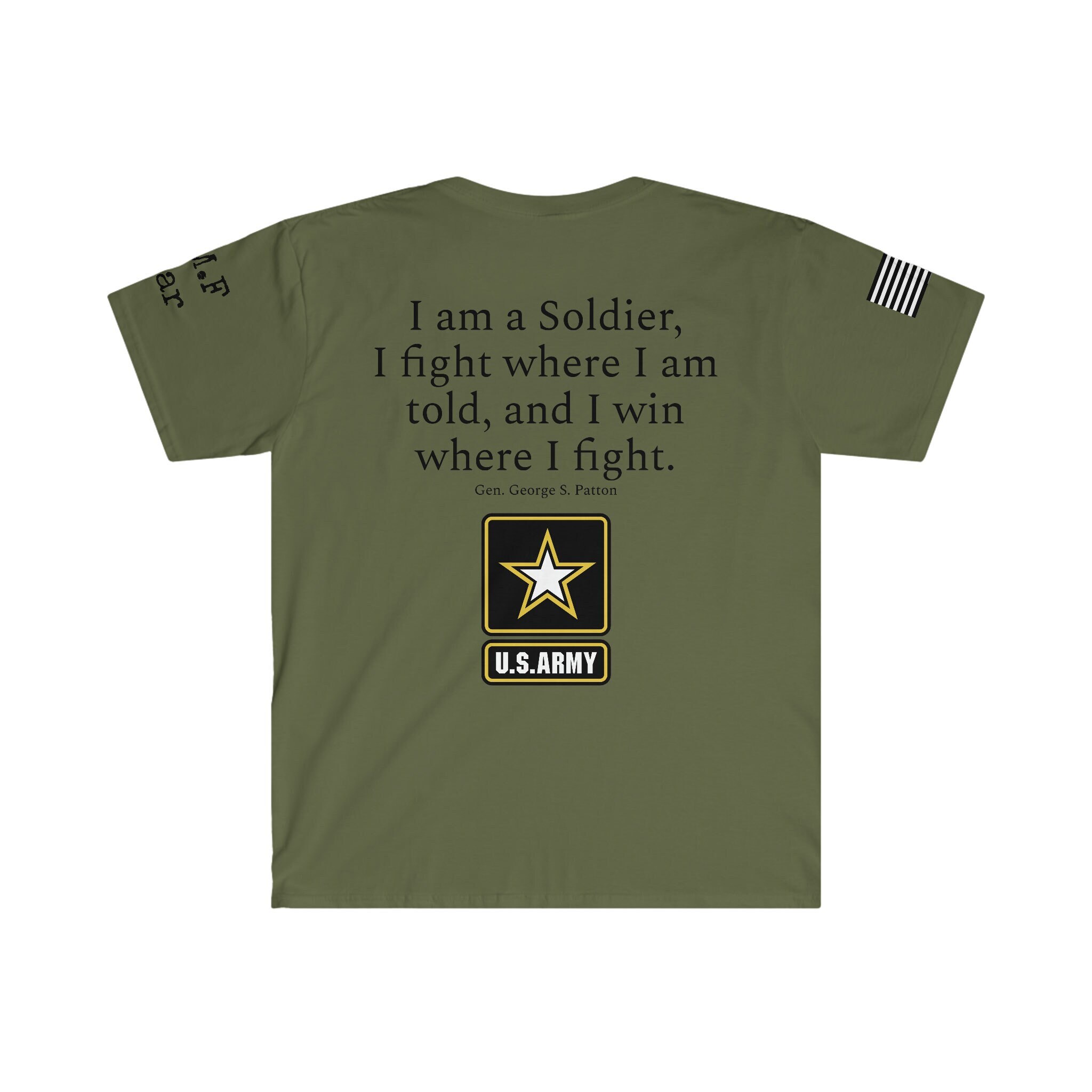 US Army Gen Patton Quote, Unisex Softstyle T-shirt, Gift for Her, Gift ...