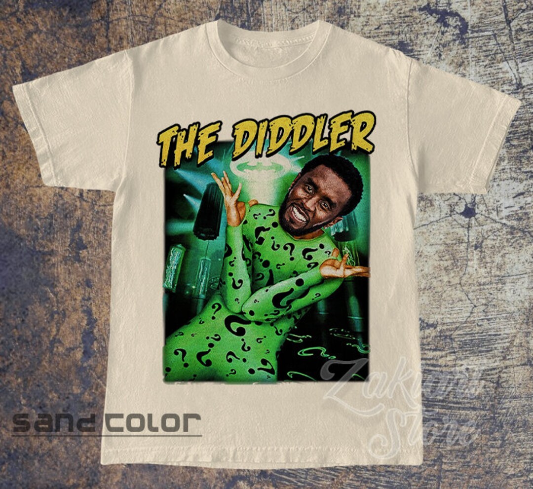 The Diddler Ironic Shirt Sean Diddy Combs T Shirt Funny T Shirt P Diddy Goes To Prison Funny