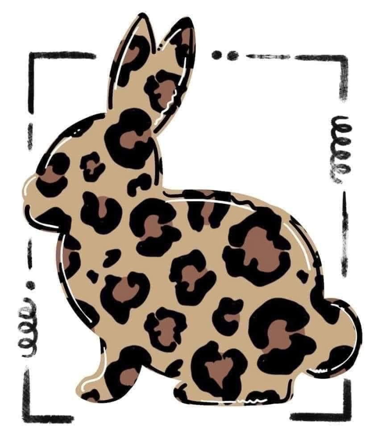 Leopard Bunny - Etsy