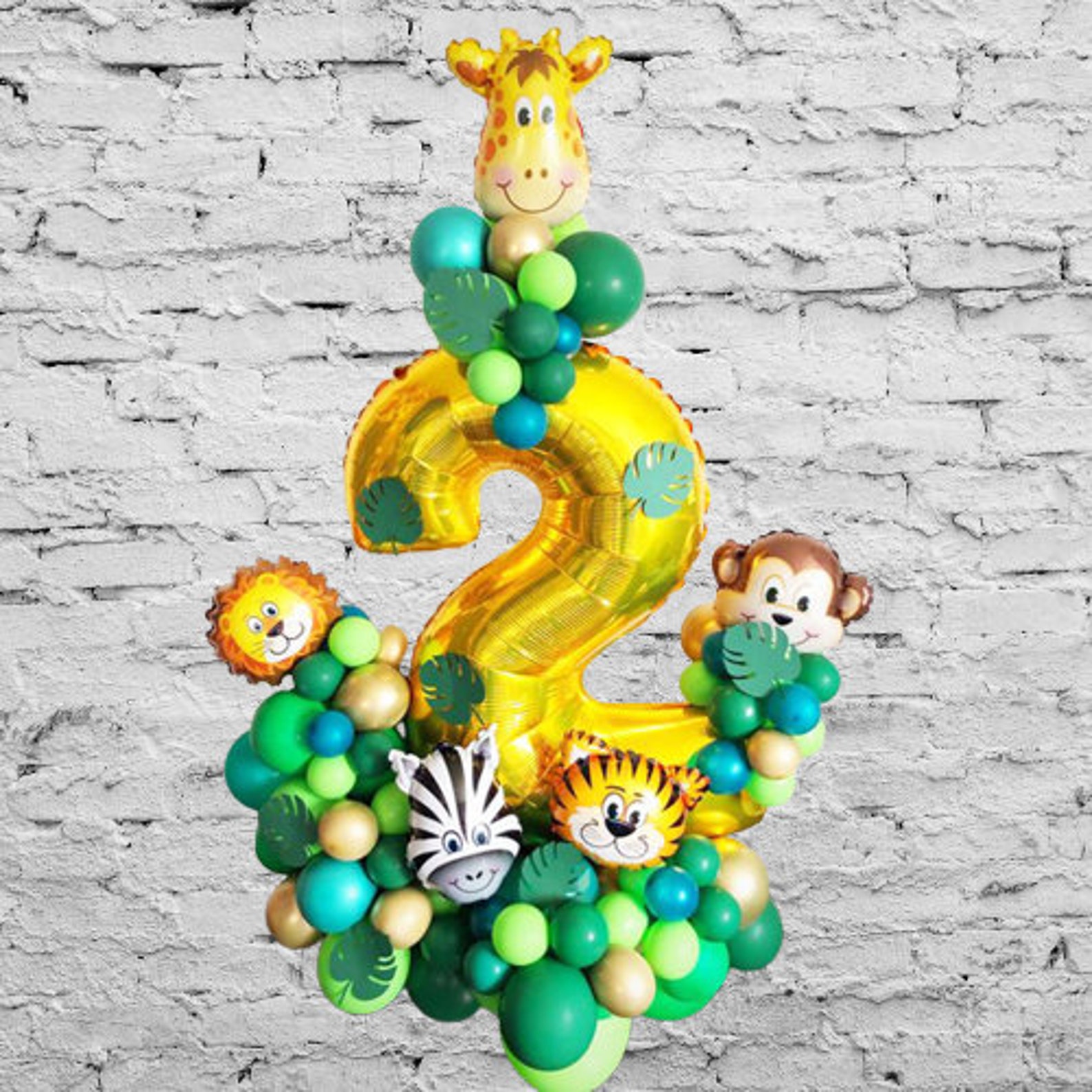 Cute Safari Birthday Balloons Animal Party Decor Number - Etsy