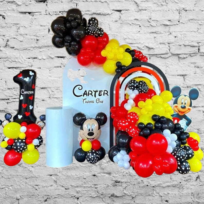 Mickey Mouse Birthday Balloons, Birthday Party, Mickey Disney Party ...