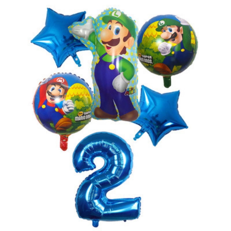 Mario and Luigi Birthday Balloons, Balloon Bundle, Bday Balloons, Super ...