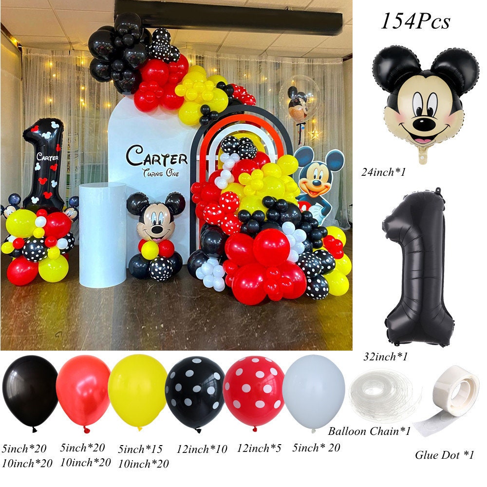 Mickey Mouse Birthday Balloons, Birthday Party, Mickey Disney Party ...
