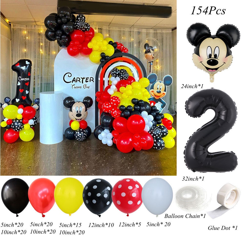 Mickey Mouse Birthday Balloons, Birthday Party, Mickey Disney Party ...