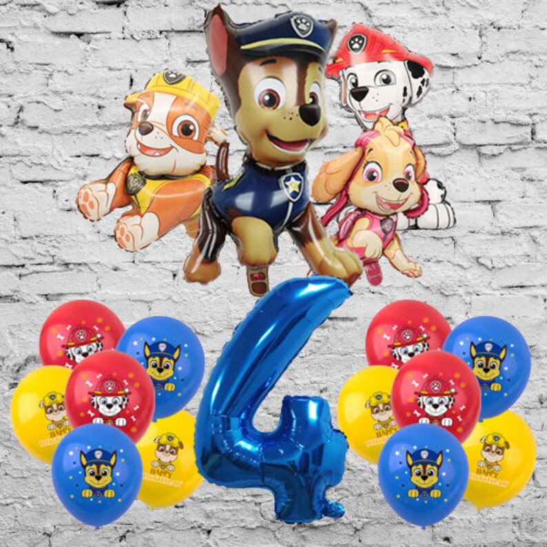 Paw Patrol Birthday Balloons, Paw Patrol Balloon Bundle, Paw Patrol Party, Party Supplies ...