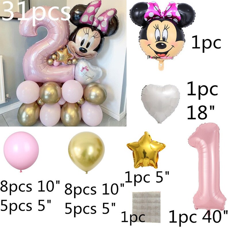 Minnie Mouse Birthday Balloon Bundle / Disney Celebration - Etsy