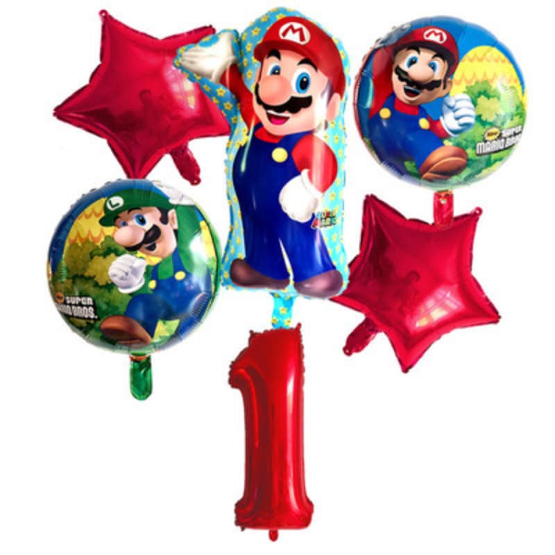 Mario and Luigi Birthday Balloons, Balloon Bundle, Bday Balloons, Super ...