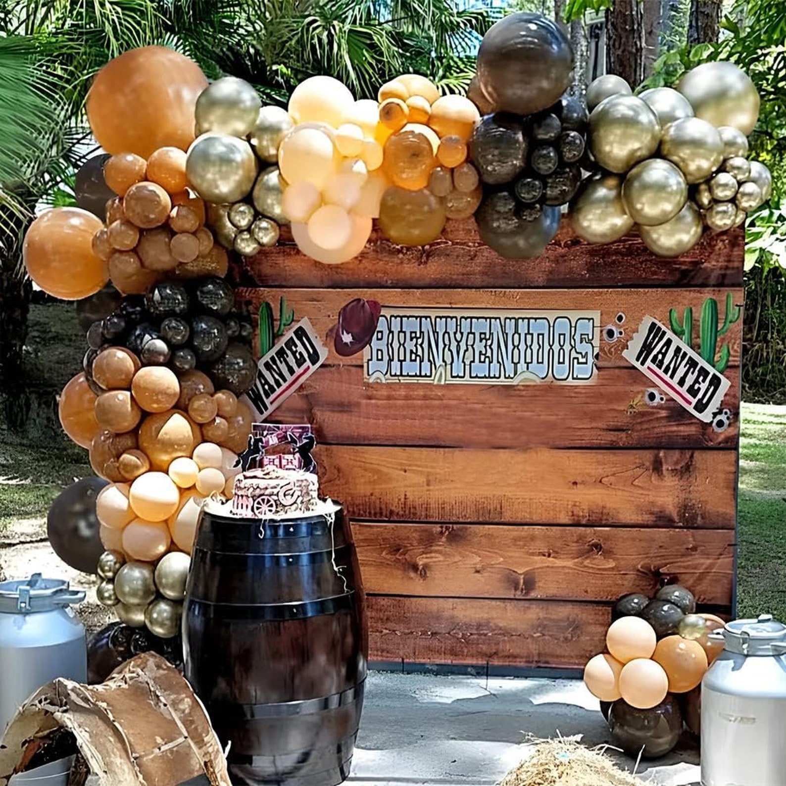 Western Horse Themed Birthday Balloons, 126 Balloons, Cowboy Party ...