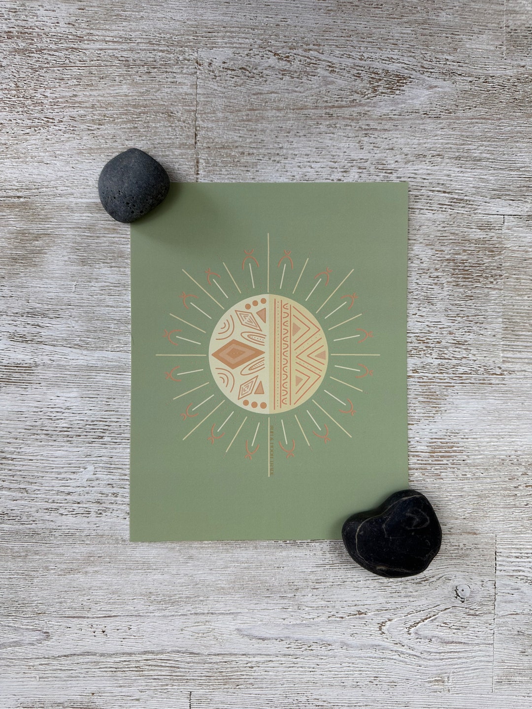 Art Print Boho Sun Aztek Full Size Print Free Shipping - Etsy