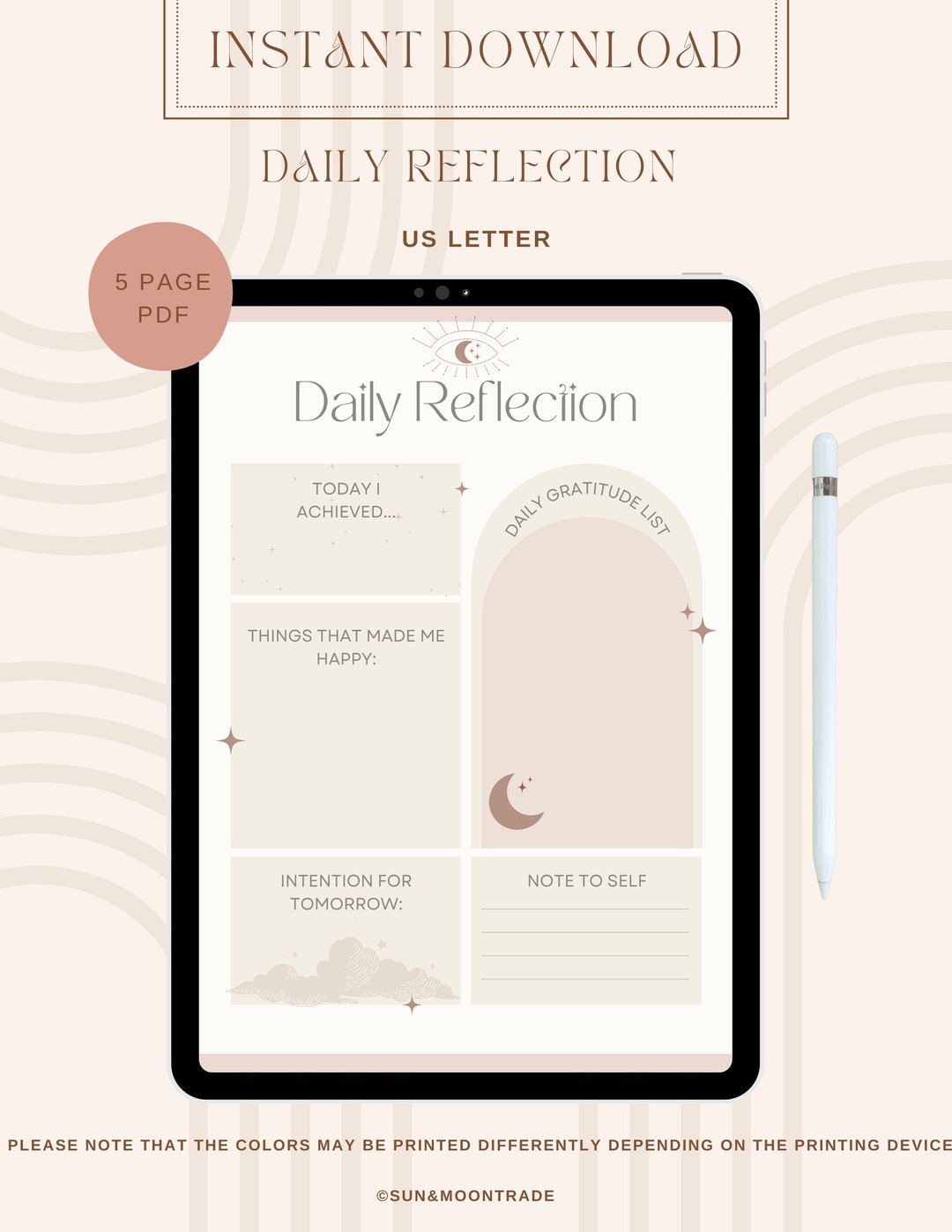 Celestial Daily Reflection Printable Letter File Digital Daily ...