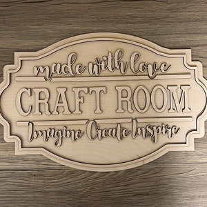 Craft Room Sign, Imagine Create Inspire, Decorative Crafty Sign - Etsy